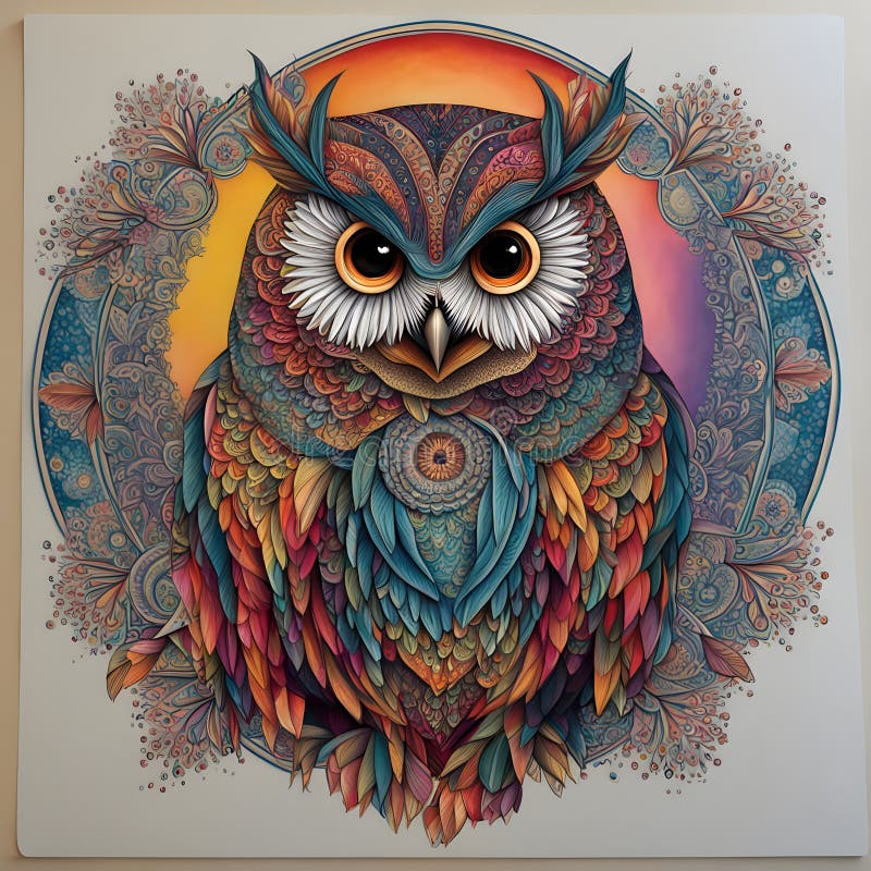 Owl Mandala Stock Illustrations – 1,286 Owl Mandala Stock Illustrations ...