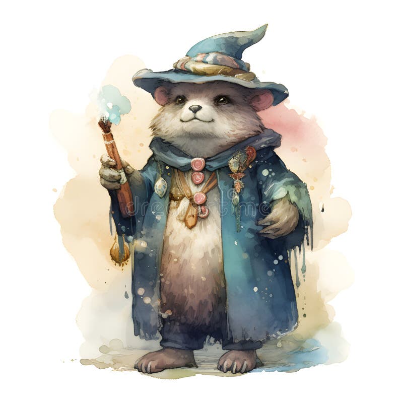 Mystical Wizard Mouse, Ai Generative Illustration Stock Illustration ...