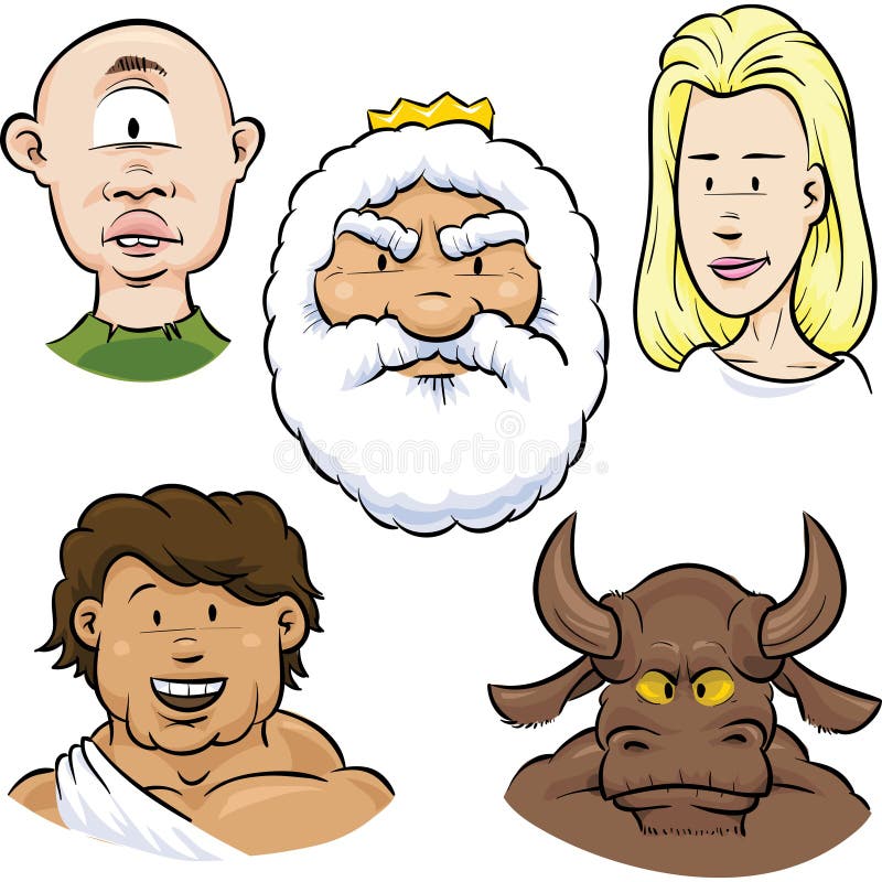 Myth Characters stock illustration. Illustration of face - 41748669