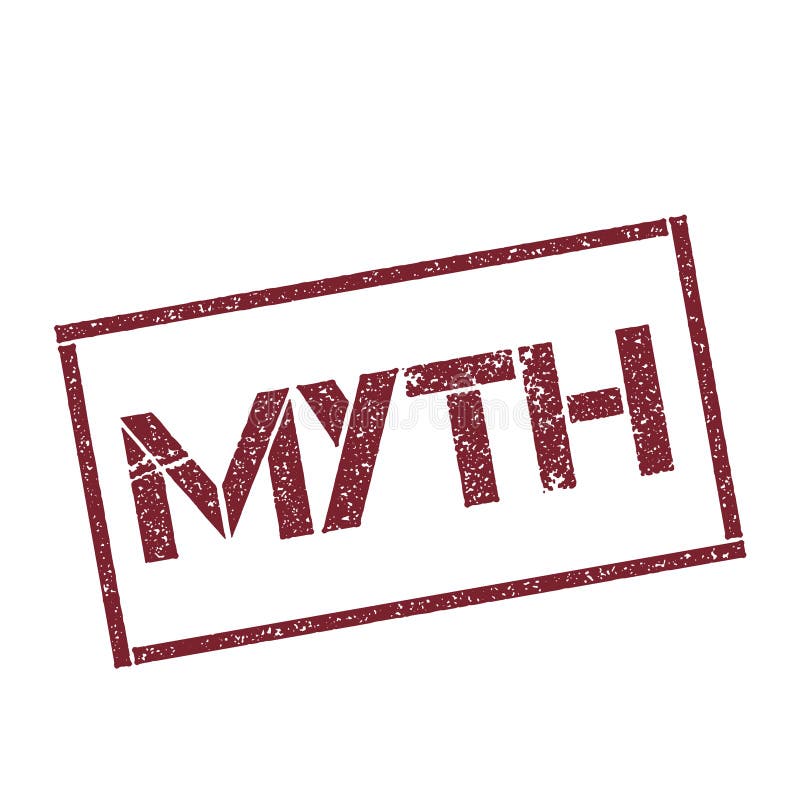 Myth rectangular stamp. stock vector. Illustration of seal - 110954960