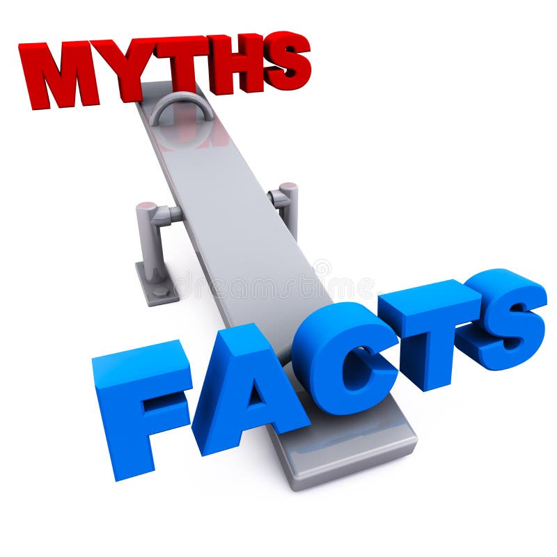 Myth versus facts stock illustration. Illustration of fact - 27948515