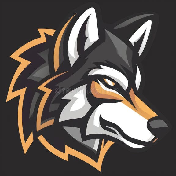 Mythic Wolf Head Simple Logo Solid Flat Color Stock Illustration ...