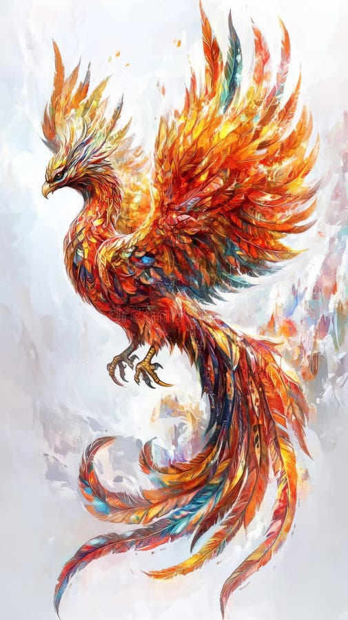 The Mythical Bird is Depicted in a Fantasy Art Piece As a Phoenix ...