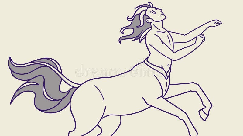 Mythical Centaur Creature, Ancient Folklore Art, Vector Design ...