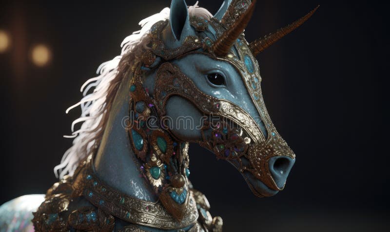 The Mythical Creature, Anthropomorphic Unicorn, Dons Majestic Military ...