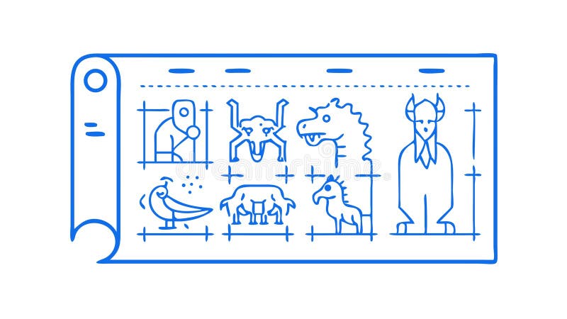 Mythical Creature Blueprint: Fantasy Bestiary Design Schematics, Vector Design Generative AI ...