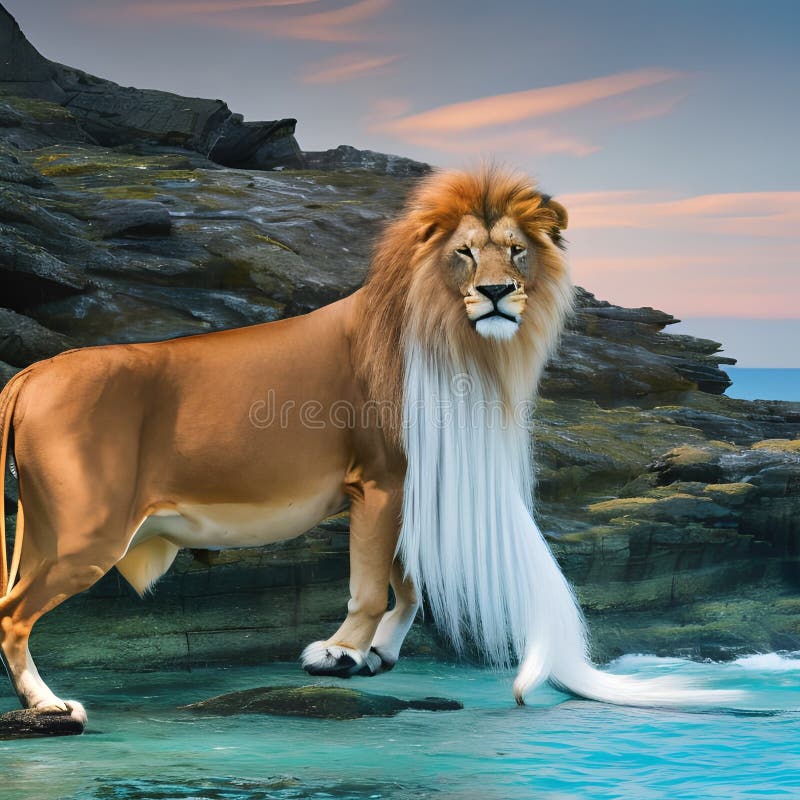 A Mythical Creature with the Body of a Lion and the Tail of a Mermaid ...