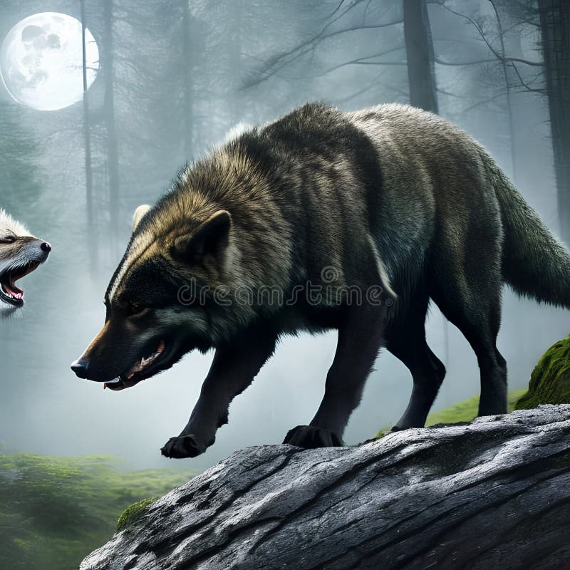 Half Human Half Wolf Drawing