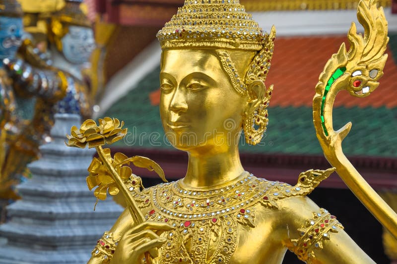 Mythical Creature Kinari in the Royal Palace in Bangkok Stock Image ...