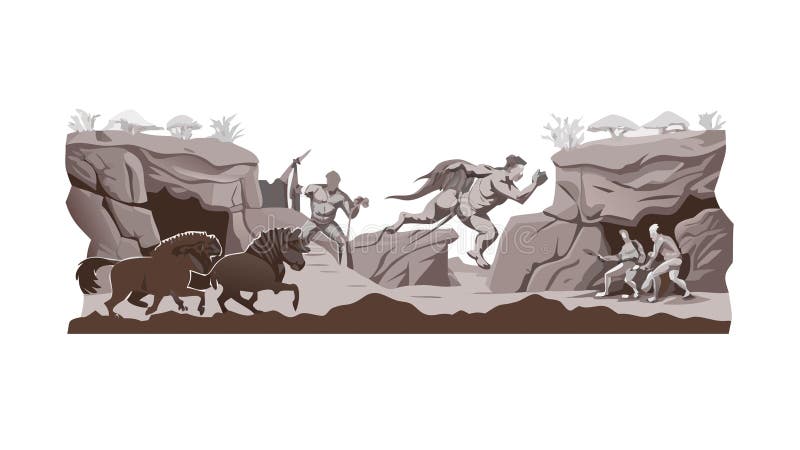 Ancient Mythical Creatures Border Stock Illustrations – 153 Ancient ...