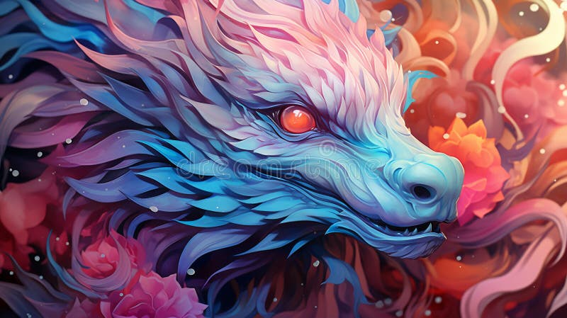 Mythical Creatures: Ethereal Abstract Patterns Stock Illustration ...