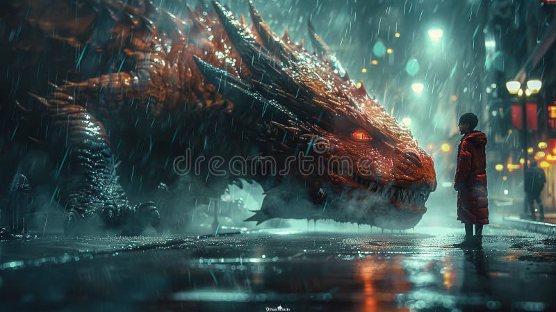 Mythical Creatures Roaming Modern Streets Stock Photo - Image of hobbit ...