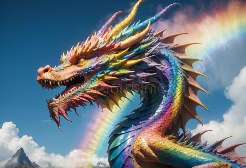 Mythical Dragon, the Embodiment of Ancient Power and Wisdom Stock ...