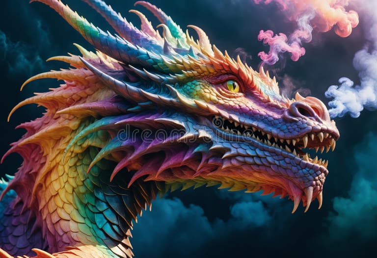 Mythical Dragon, the Embodiment of Ancient Power and Wisdom Stock ...