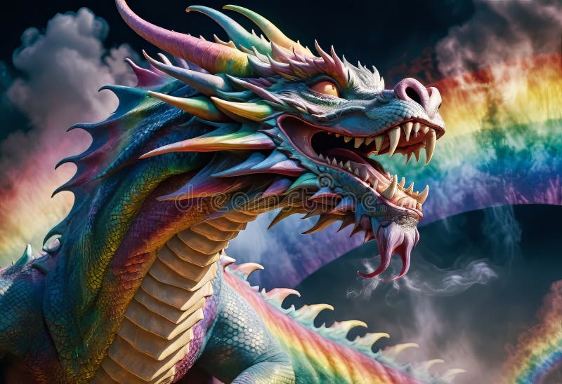 Mythical Dragon, the Embodiment of Ancient Power and Wisdom Stock ...