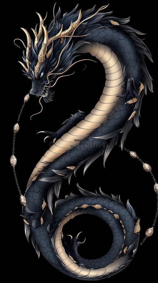 Mythical Dragon Portrait: Artistic Depiction of Dragon, Powerful ...
