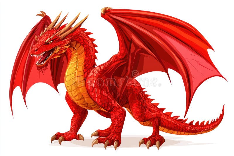 Mythical Dragon Portrait: Artistic Depiction of Dragon, Powerful ...