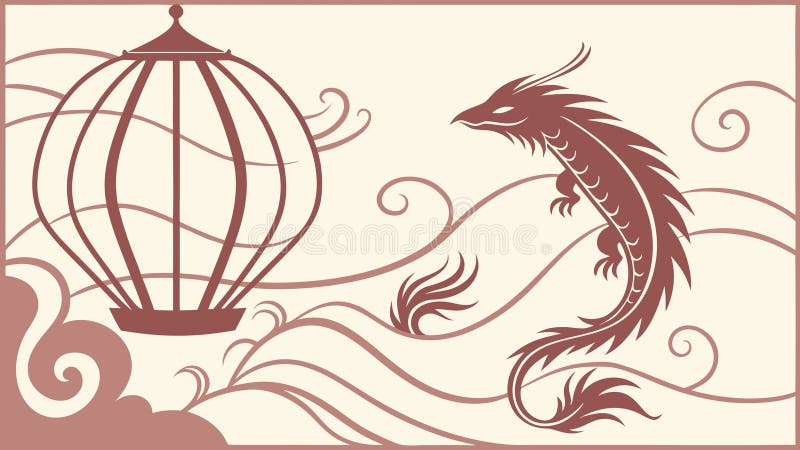 Mythical Dragon with Sphere, Ancient Power Symbol, Vector Design ...
