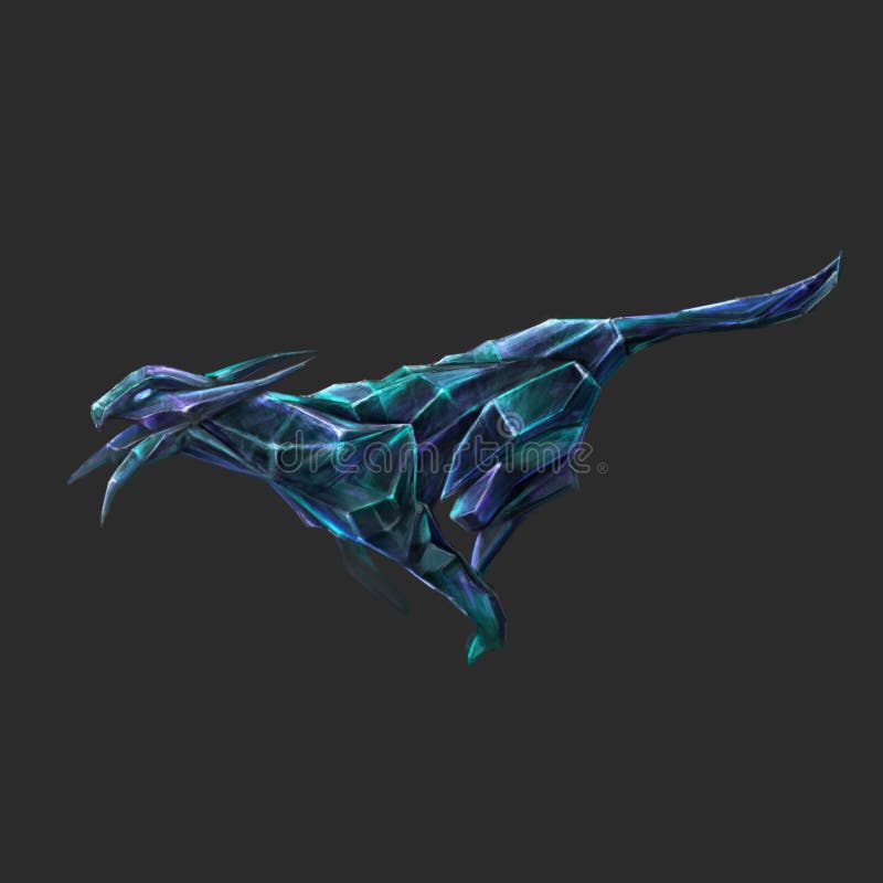 Mythical Ice Cat Chasing Concept Art Stock Illustration - Illustration ...