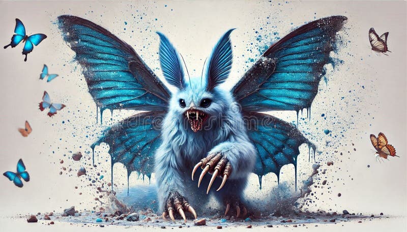 Mythical Monster: Abstract Butterfly Stock Illustration - Illustration ...