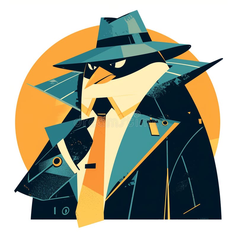 A Mythical Penguin Software Engineer Cartoon Style Stock Vector ...