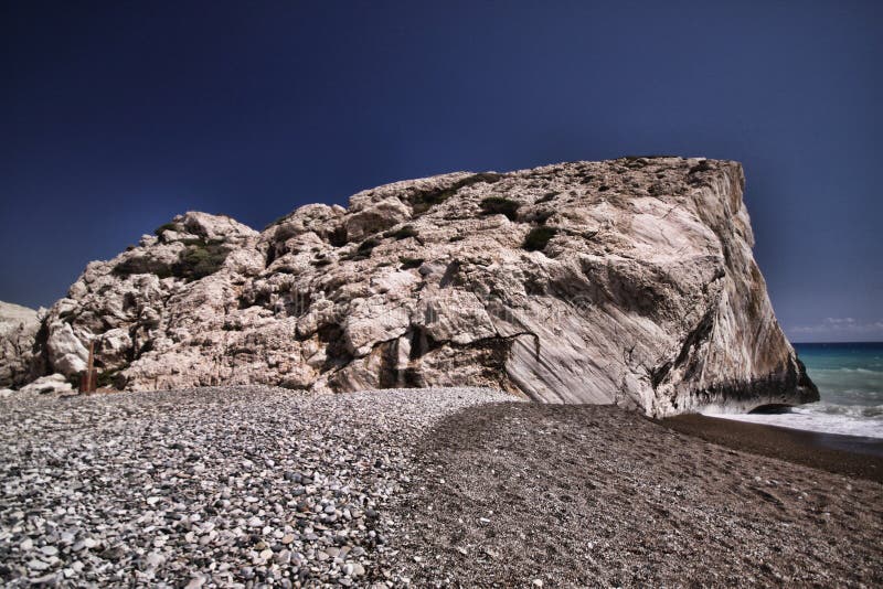 Mythical Rock of Aphrodite, Cyprus Stock Photo - Image of landmark ...