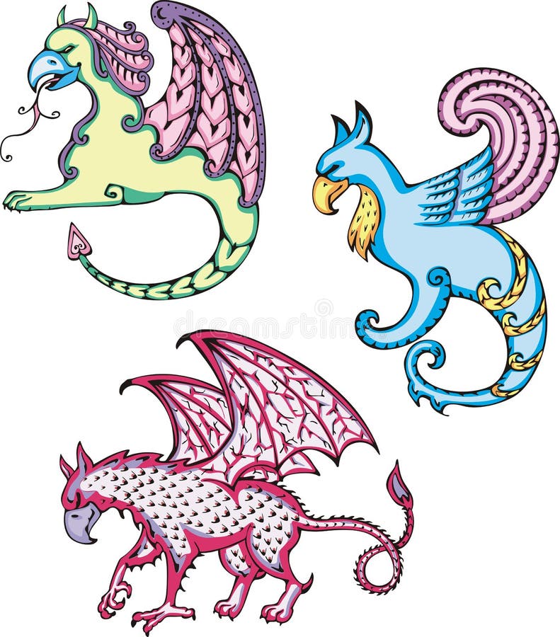 Mythische Greife vektor abbildung. Illustration von geflügelt - 35614489