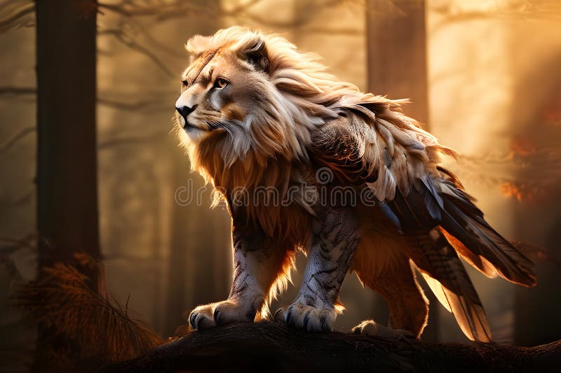 Mythological Creature Chimeric Hybrid of Various Animals Stock ...