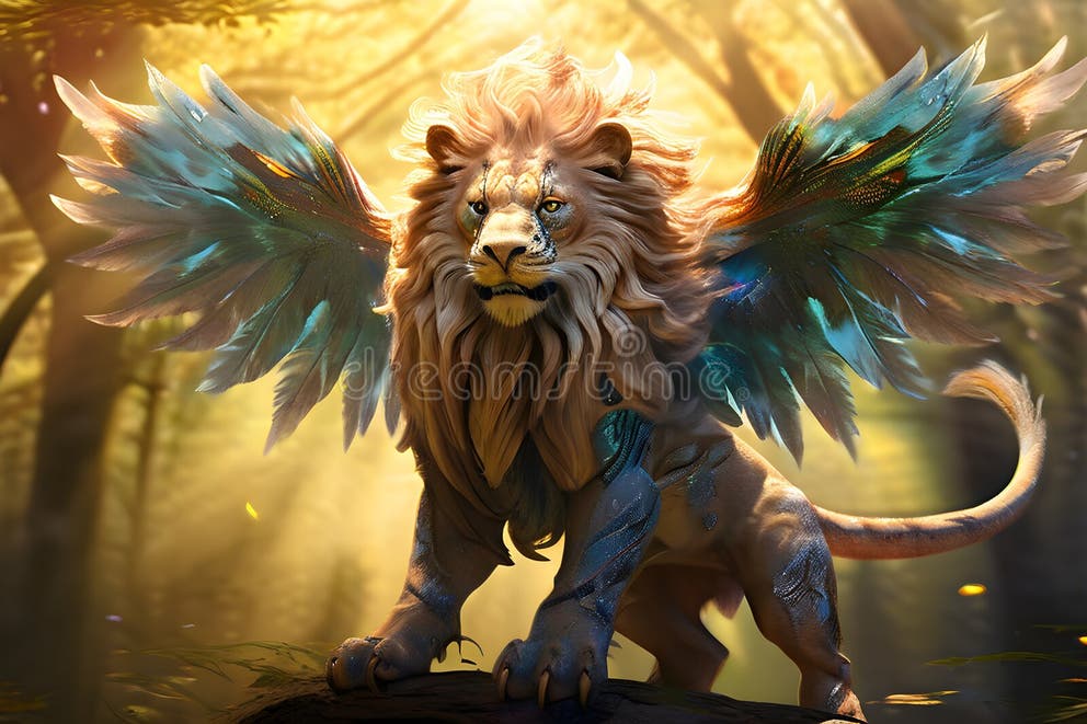 Mythological Creature Chimeric Hybrid of Various Animals Stock ...
