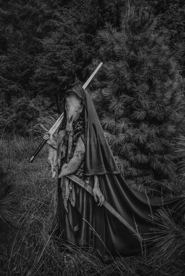 Mythological Creature Walking in the Forest Stock Image - Image of ...