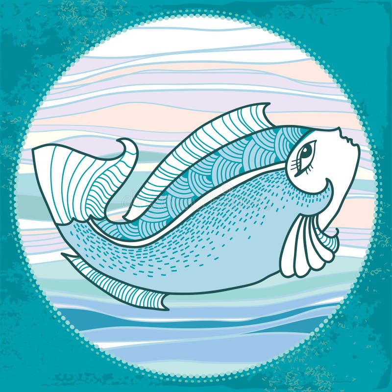 Mythological Fish with Head of Woman. the Series of Mythological ...