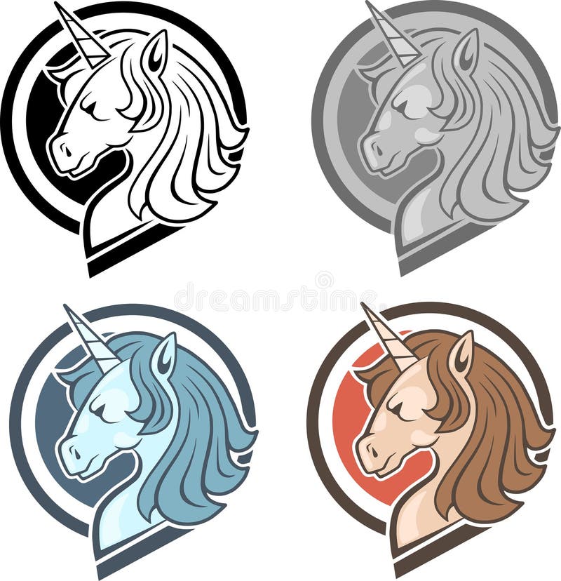 Legendary Unicorn, Logo Design Stock Vector - Illustration of horned ...