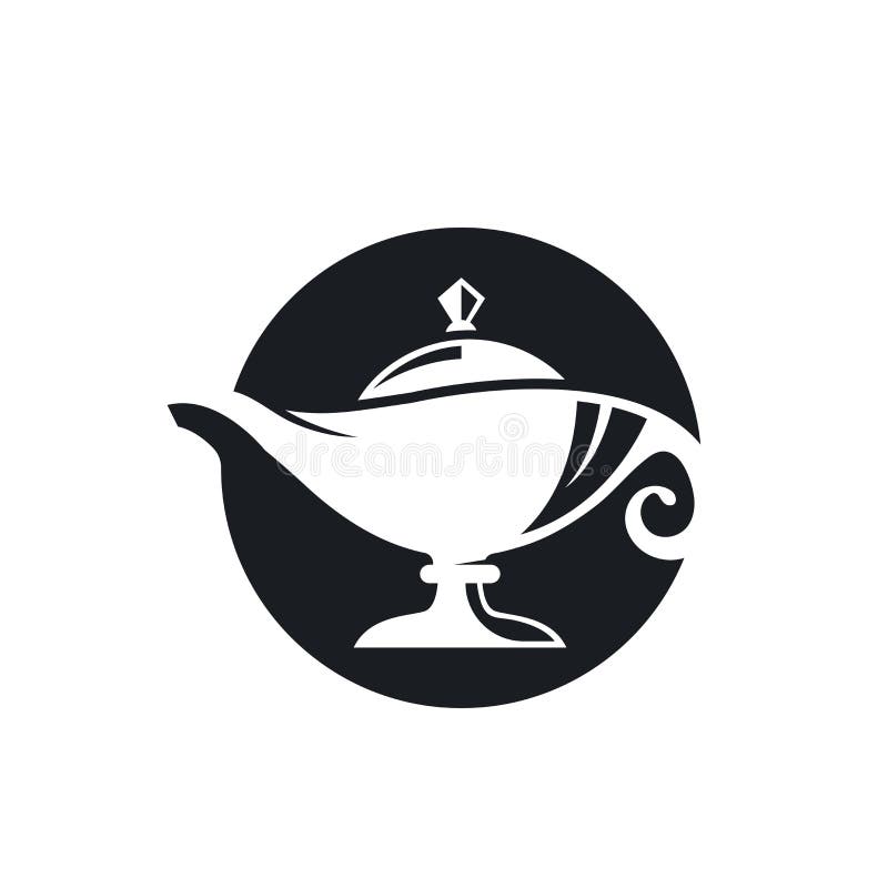 Mythology Magic Pot Lamp Icon Vector Illustration Concept Design Stock ...