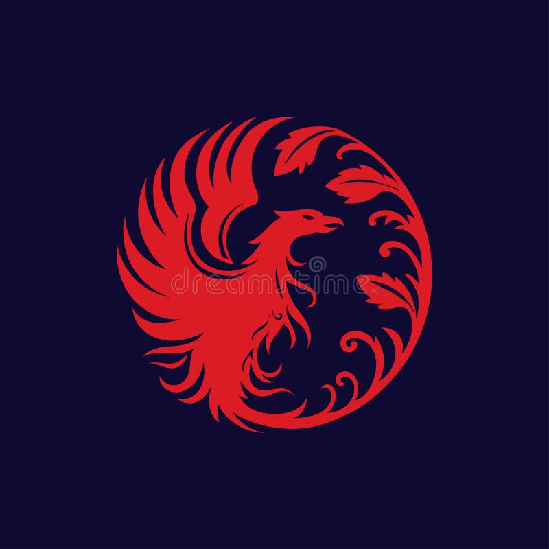 Phoenix Bird Circle Style Vector Stock Vector - Illustration of tattoo ...