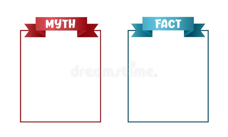 Myths and Facts Sign. Myths Vs Facts Header Design with Frame for Text ...