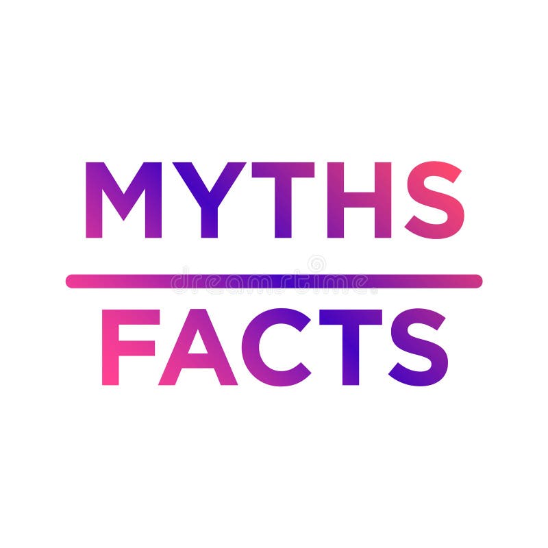 Myths facts. Vector icon. stock vector. Illustration of dishonest ...