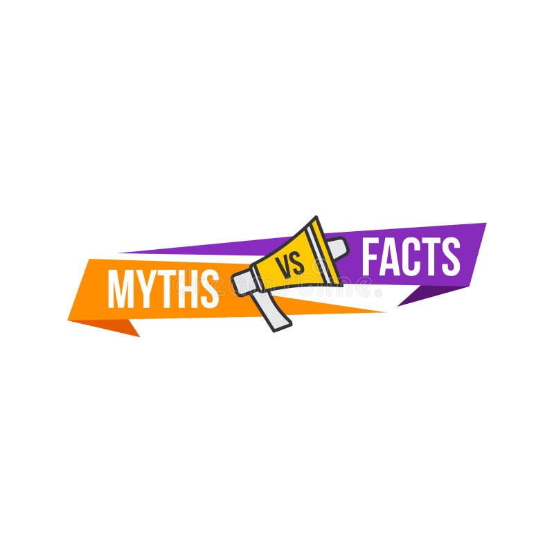 Myths Versus Facts, False and Truth Badge Header Stock Vector ...