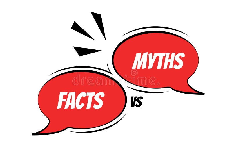 Myths Vs Facts Concept of Thorough Fact-checking or Easy Compare ...