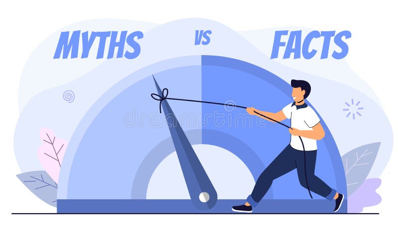 Myths Vs Facts Oncept of Thorough Fact-checking or Easy Compare ...
