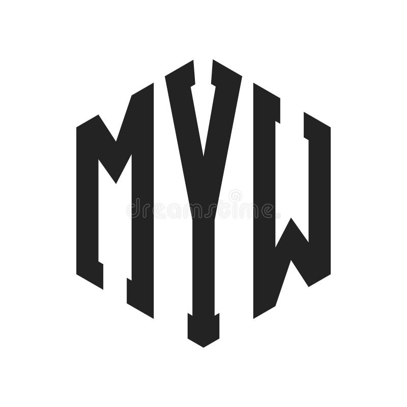 MYW Logo Design. Initial Letter MYW Monogram Logo Using Hexagon Shape ...
