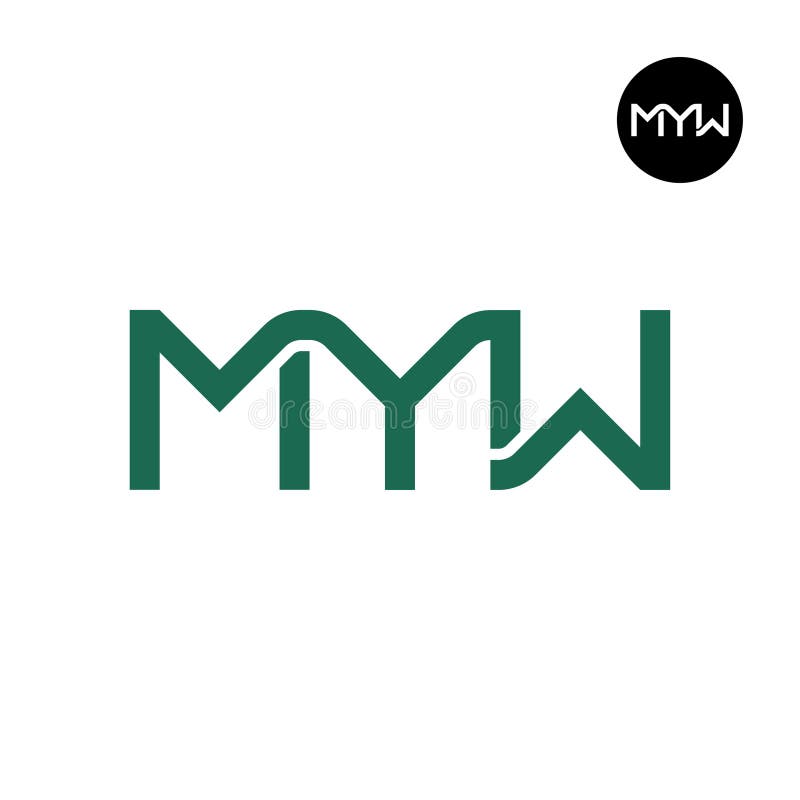 MYW Logo Letter Monogram Design Stock Vector - Illustration of initials ...