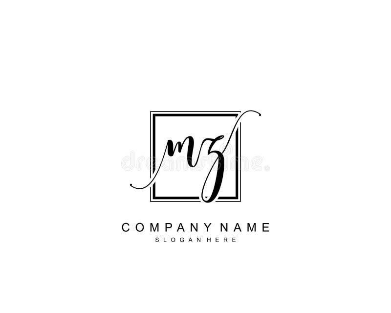 Initial MZ Signature Logo Template Vector Stock Vector - Illustration ...