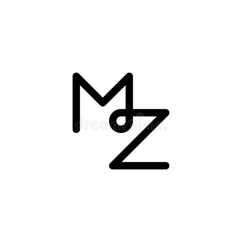 MZ Logo, MZ Monogram, Initial MZ Logo, Letter MZ Logo, Letter MZ Icon ...