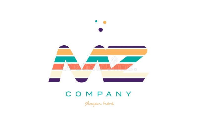 Mz M Z Line Stripes Pastel Color Alphabet Letter Logo Icon Template ... Mz M Z Line Stripes Pastel Color Alphabet Letter Logo Icon Template ...