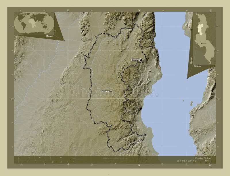 Mzimba, Malawi. Wiki. Labelled Points of Cities Stock Photo - Image of ...
