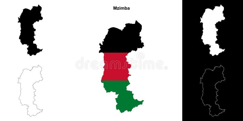 Mzimba outline map stock vector. Illustration of clipart - 356520925