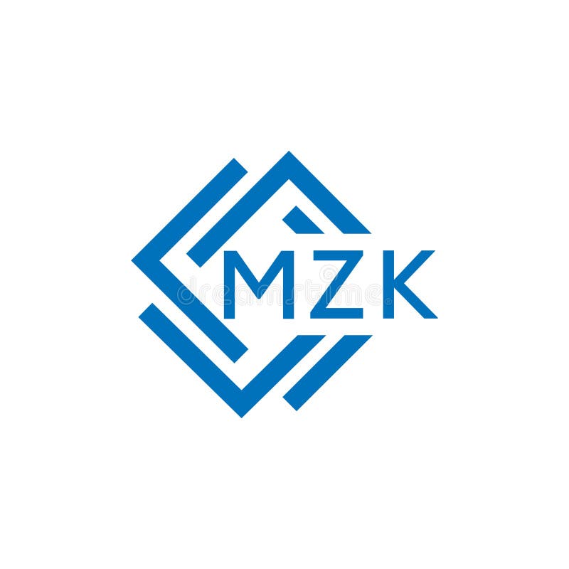 MZK Letter Logo Design on White Background. MZK Creative Circle Letter ...