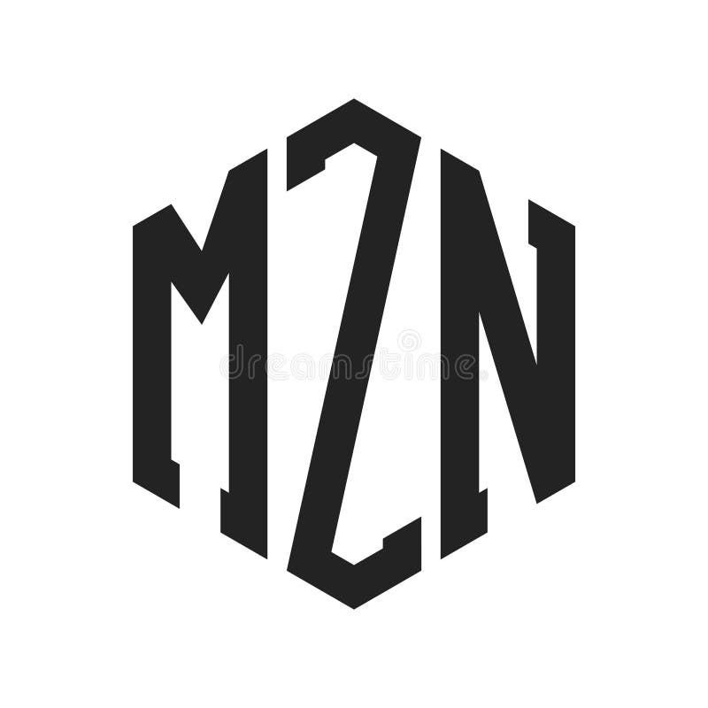 MZN Logo Design. Initial Letter MZN Monogram Logo Using Hexagon Shape ...