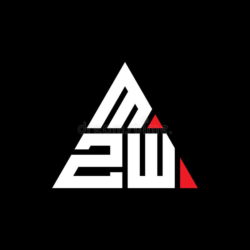 MZW Triangle Letter Logo Design with Triangle Shape. MZW Triangle Logo ...