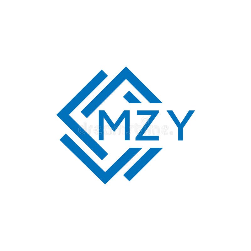 MZY Letter Logo Design on White Background. MZY Creative Circle Letter ...